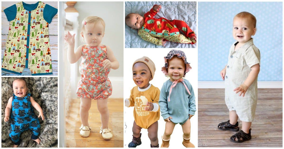 Gorgeous Baby Romper Sewing Patterns for boys and girls