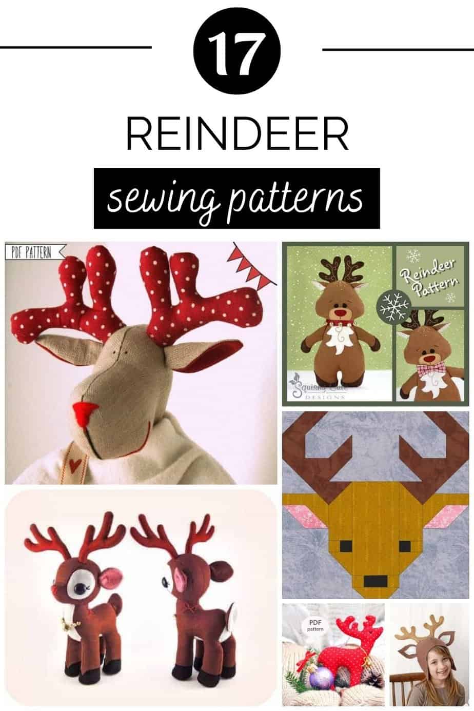 Make your Christmas glow with 21 Reindeer sewing patterns