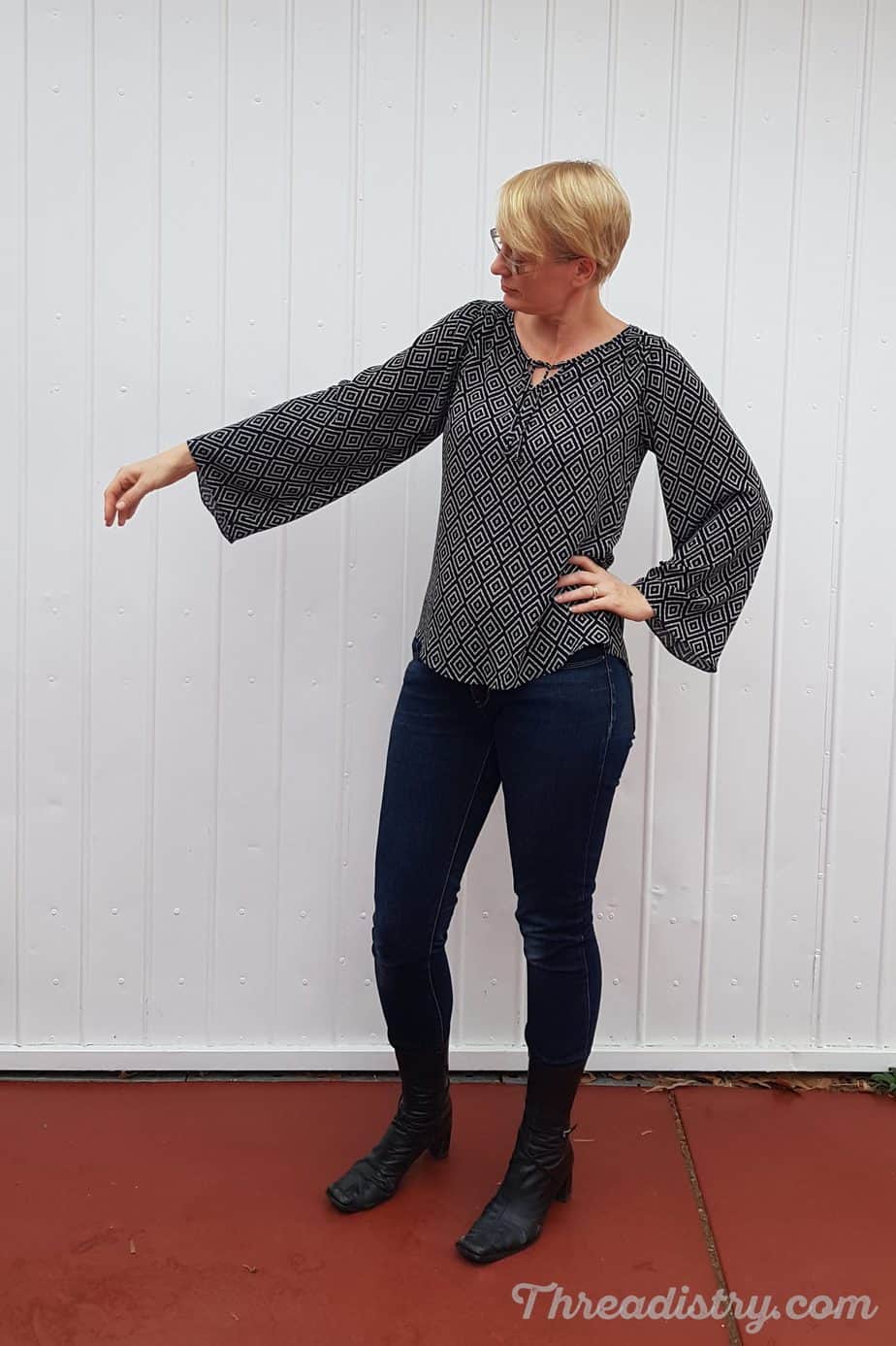 Rhapsody Blouse sewing pattern by Love Notions