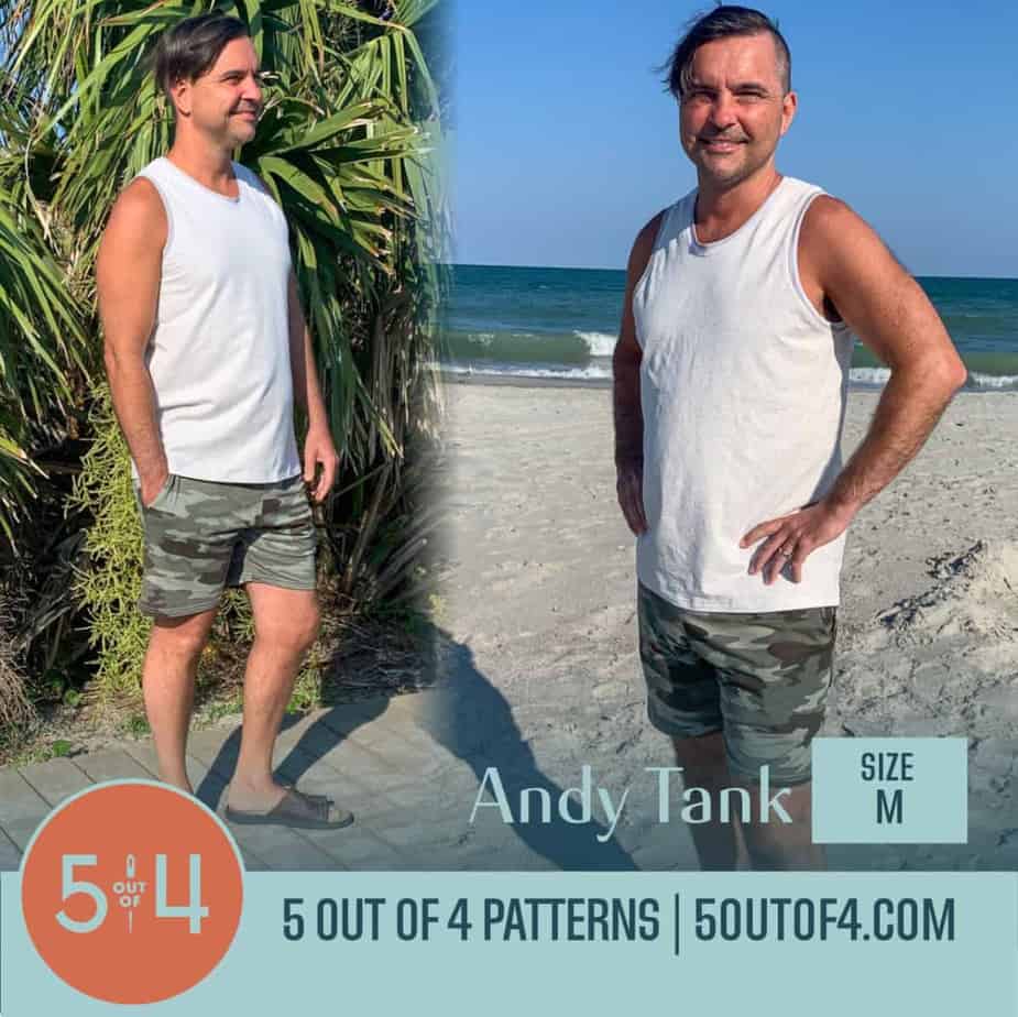 Show off those guns with Men's Tank Top sewing patterns