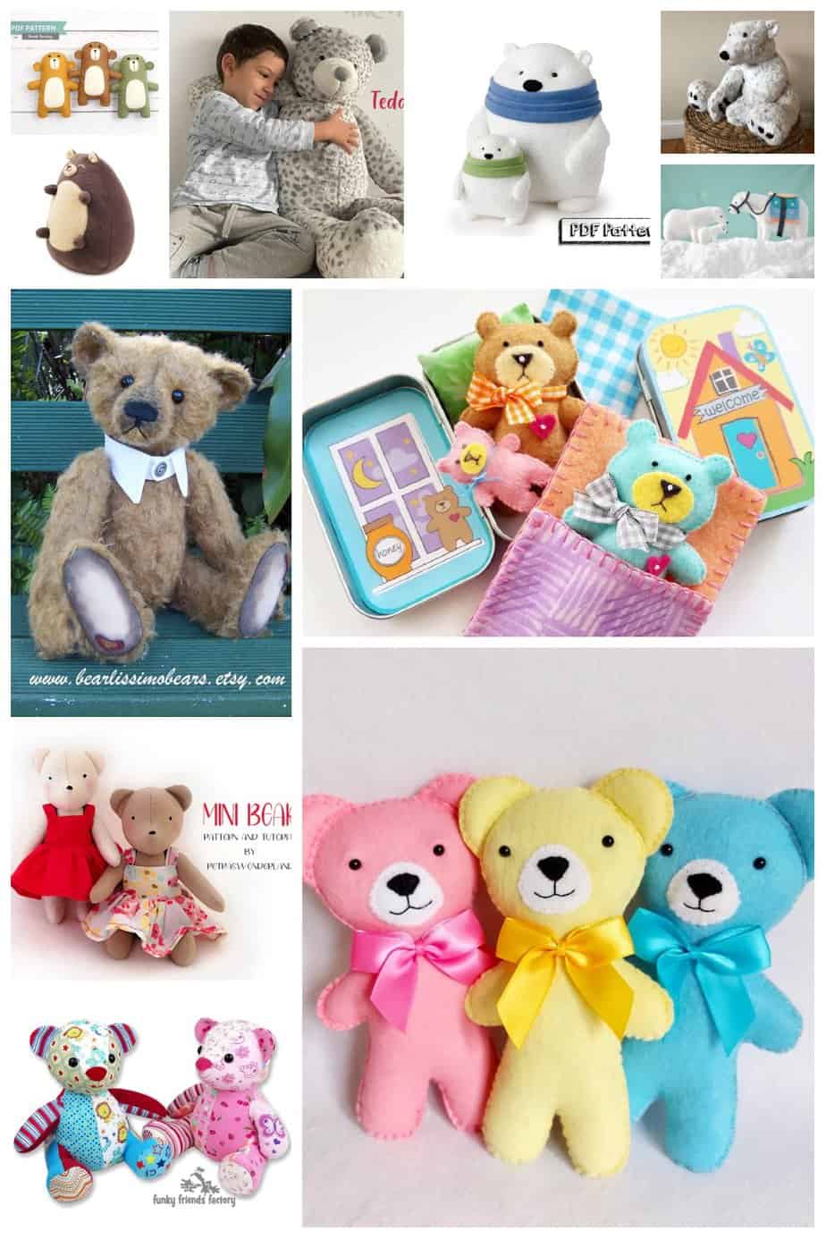 Un-bear-ably Cute: 18 Adorable Teddy Bear sewing patterns