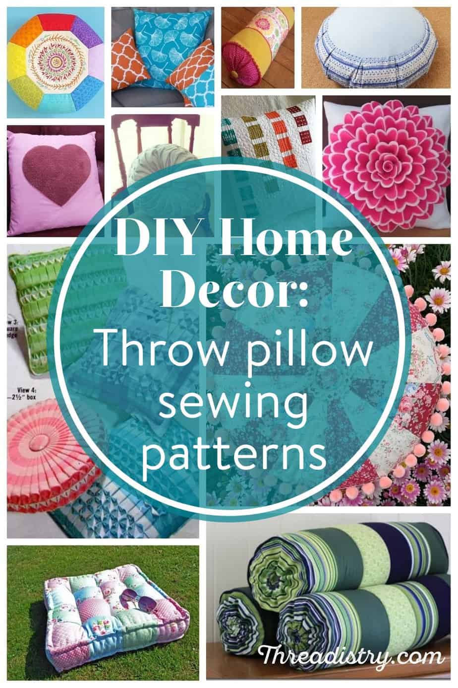 Cushion Covers and Decorative Throw Pillow Patterns to sew