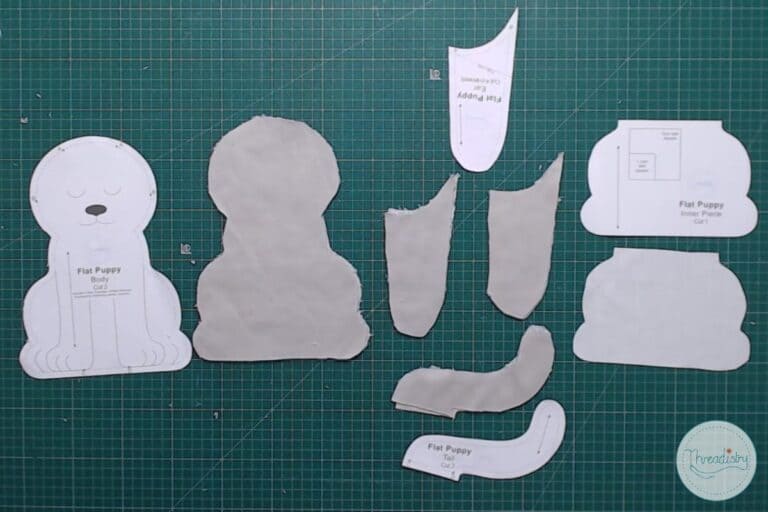 Flat Puppy plush sewing tutorial (with free pattern templates!)