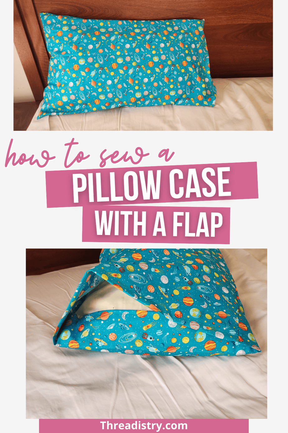 Quick and Easy Pillow Case sewing tutorial
